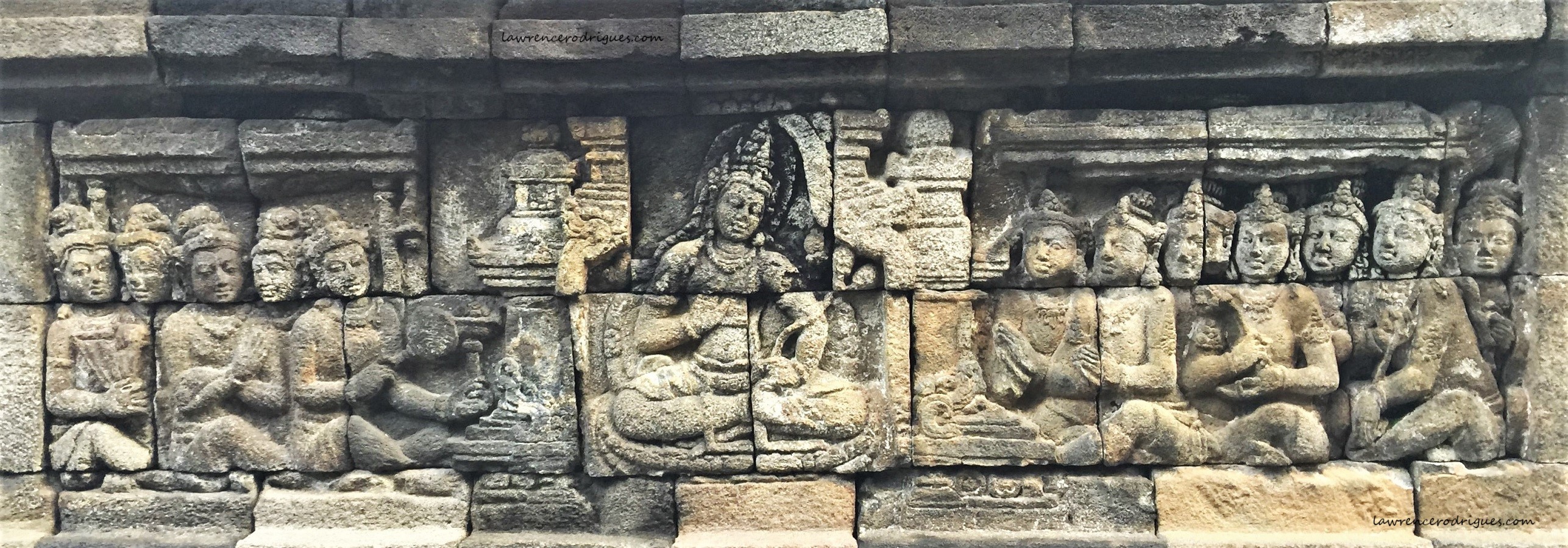 Borobudur: Gandavyūha Story – Samantabhadra Bodhisattva delivering a sermon